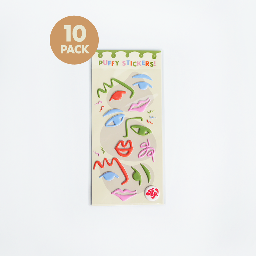 Art Party Puffy Stickers - 10 pack – Marcapon